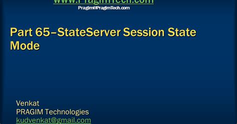 Sql Server Net And C Video Tutorial Part 65stateserver Session State Mode