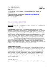 201 Syl Spring 2023 Del Fabbro Pdf Prof Mojca Del Fabbro ITA 201