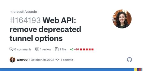 Web API Remove Deprecated Tunnel Options By Alexr00 Pull Request