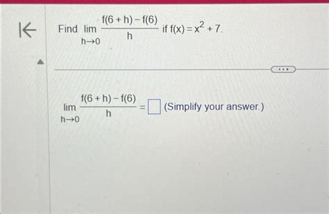 Find Limh→0f6h F6h ﻿if