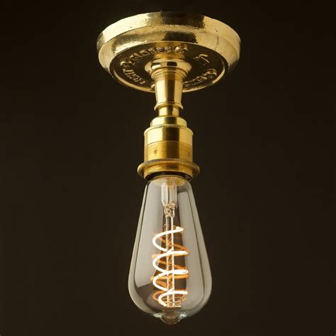 Solid Polished Brass Batten Holder E27