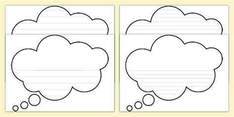Thought Bubbles With Lines Teacher Made