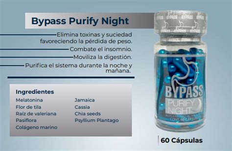 Bypass Purify Night 60 Cápsulas Salud Y Belleza Con Doris Mar