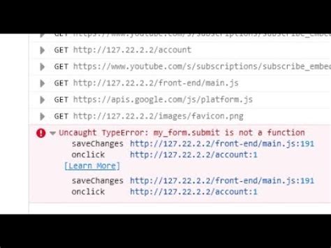 Uncaught TypeError Form Submit Is Not A Function In Javascript YouTube
