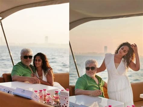 Ajith Kumar Shalini Ajith Travels In Yacht Photos Goes Viral Ajith â