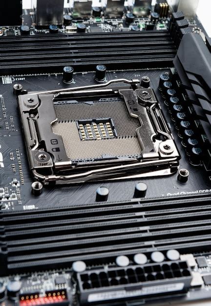 Premium Photo Cpu Socket On The Motherboard