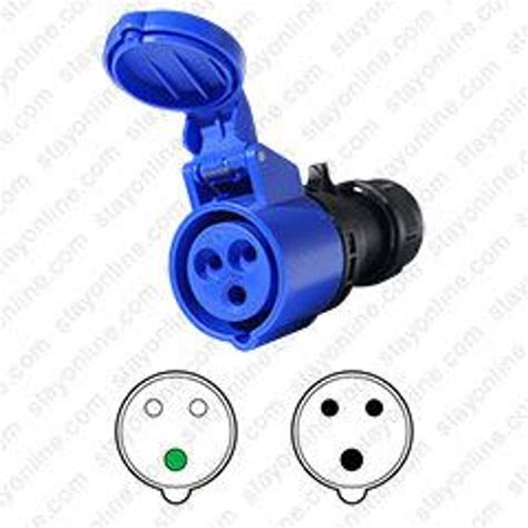 Ac Connector Iec 60309 320c6 Female Iec 309 Pin And Sleeve Ip44 Ul Black Base