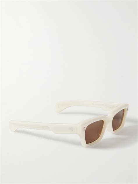 Jacques Marie Mage Ashcroft Rectangular Frame Acetate Sunglasses In