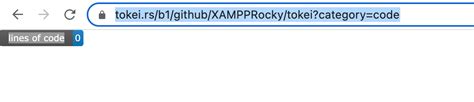 Current Now Tokei Show Svg Lines Of Code Is Zero · Issue 959 · Xampprockytokei · Github