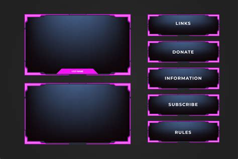 Girly Gaming Overlay Vector Template Templatemonster