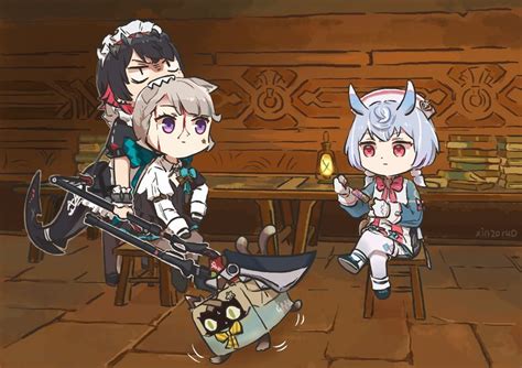 Ellen Joe Lynette Kirara Sigewinne And Kirara Genshin Impact And More Drawn By Xinzoruo