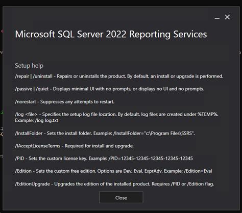 Unable To Silent Install Sqlserverreportingservicesexe Version 2022 Version 160111732