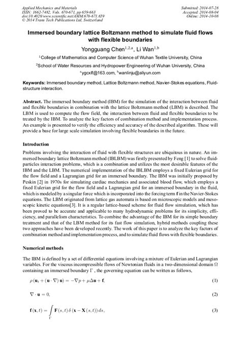 Immersed Boundary Lattice Boltzmann Method To Simulate Fluid Flows With Flexible Boundaries