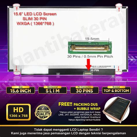 Jual LCD LED Laptop HP 15 Da0030tu 15 6 Inch Slim 30 Pin Shopee Indonesia