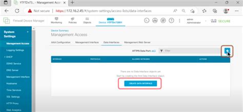 Configure FTDv Using FMD To Allow Management From Internet To The Outside Interface Draco
