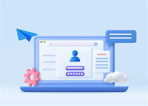 Premium Vector Computer And Account Login And Password