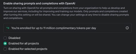Free Tokens By Helping Improve Openai Models Issue Api Openai