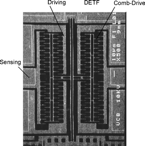 Sem Of The Soi Mems Fabricated Detf Resonator Download Scientific Diagram