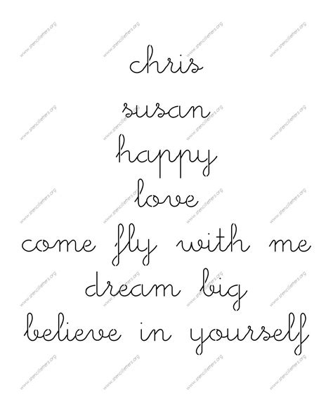 Cute Girly Cursive Uppercase And Lowercase Letter Stencils A Z 1 4 Inch Up To 36 Inch Printable