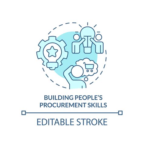 Building People Procurement Skills Turquoise Concept Icon Purchasing Strategy Abstract Idea