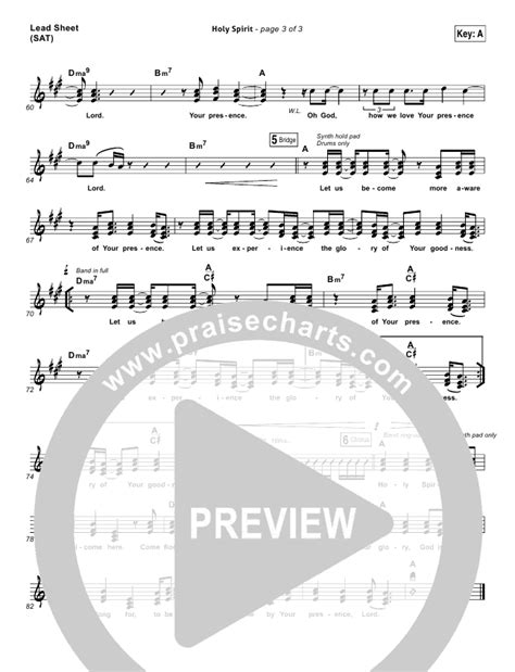 Holy Spirit Sheet Music Pdf Bryan And Katie Torwalt Praisecharts