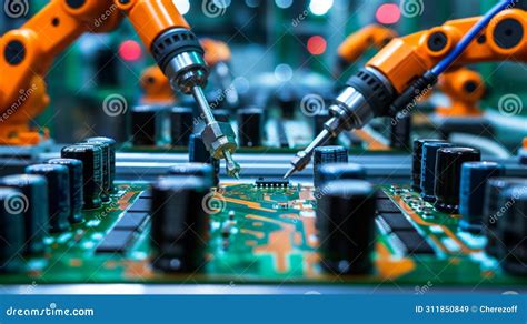 Automated Circuit Board Assembly Stock Image Image Of Automated Precision 311850849