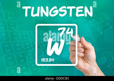 Tungsten Chemical Element Periodic Table Science Symbol Stock Photo Alamy