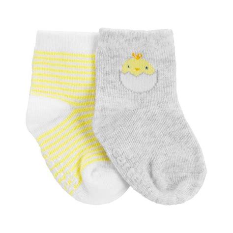 Set De 2 Pares De Calcetines Diseño Pollito Carters Varias Tallas