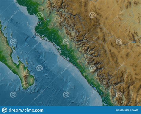 Sinaloa Mexico Physical No Legend Stock Illustration Illustration