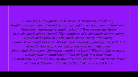 The World Of Strawberry Shortcake Theme Song Lyrics Youtube