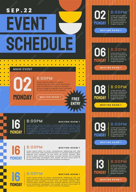 Event Schedule Design Template