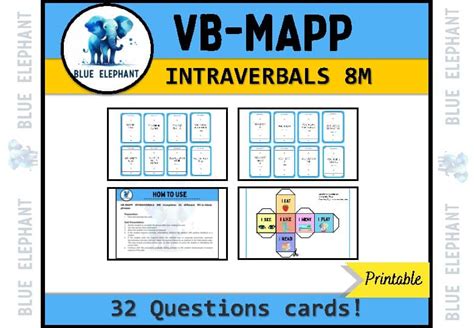 Vb Mapp Intraverbal 8m Complete 25 Different Fill In Blank Phrases Printable