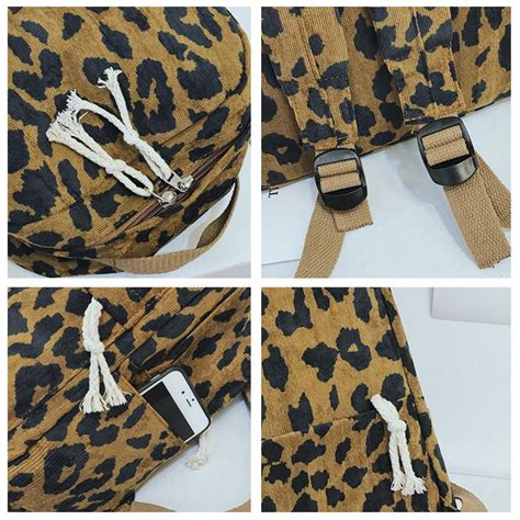 Badu Bg Traveasy 2023 Модни дамски раници с леопардов принт Дамска чанта с голям капацитет