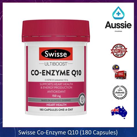 Swisse Ultiboost Co Enzyme Q10 150mg 50 180 Capsules Lazada