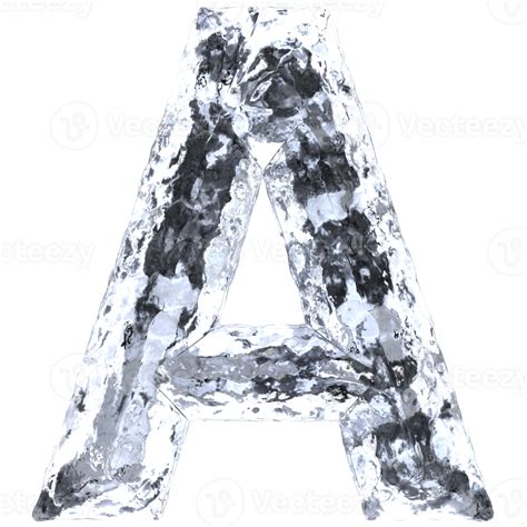 Font A Ice 3d Render 52458953 Png
