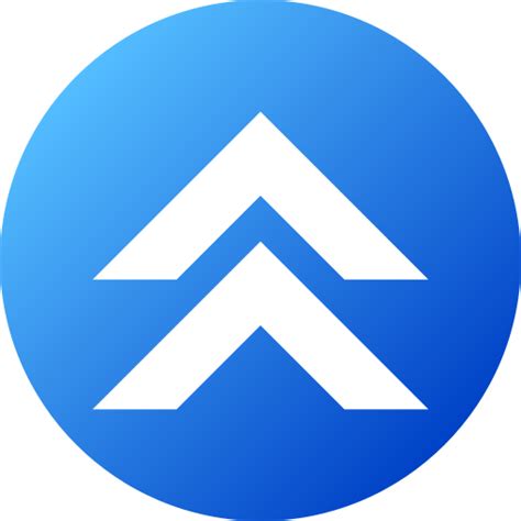 chevron double up generic gradient fill icon