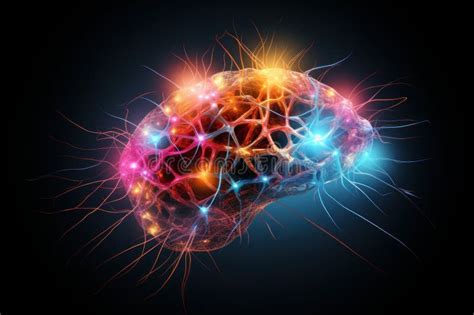 Futuristic Brain Model With Neural Connections Artificial Intelligence Digital Brain Networks