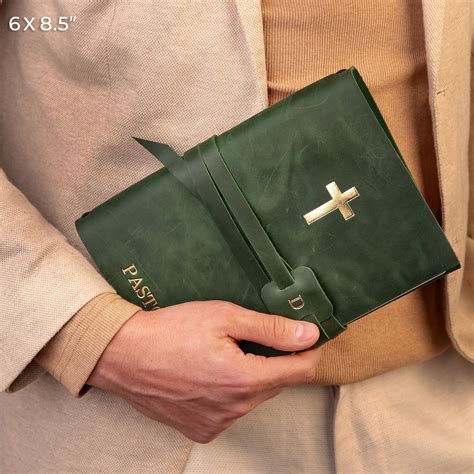 Refillable Notebook With Cross And Personalized Leather Cover T For