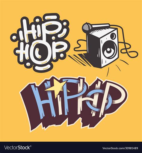 Hip Hop Rap Music Related Royalty Free Vector Image