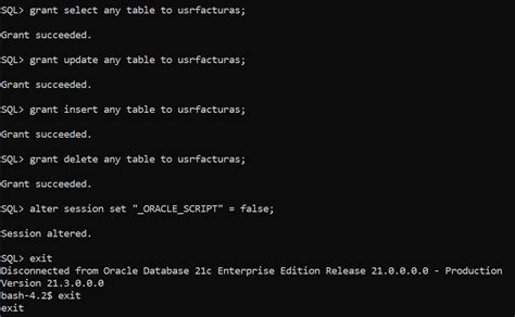 Crear tablespace y usuario para Oracle 21c dockerizado en producción