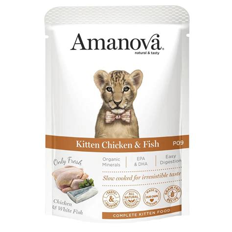 AMANOVA KITTEN CHICKEN AND FISH 85gr Ktiniatrikoskosmos Gr