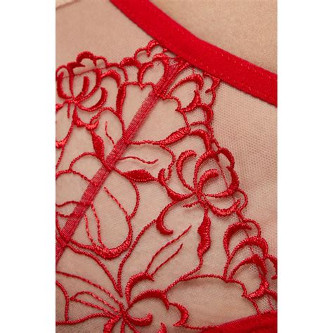 Sheer Mesh Thong Panty Gorteks Mistress Red 2199 Lavinia Lingerie