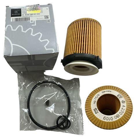 Mercedes Benz W212 W205 C180 C200 E200 E260 Oil Filter (A2701800109 ...