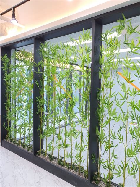 사무실 공간분리 대나무 파티션