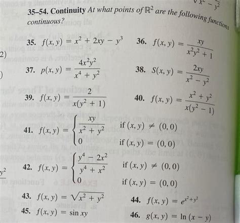 Solved 12 3554 Continuity At What Points Of R Are The