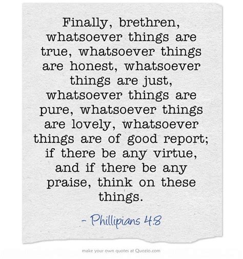Finally Brethren Whatsoever Things Are True Whatsoever Things Are