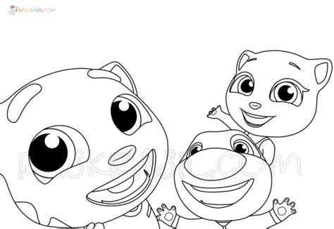 Desenhos De Talking Tom Hero Dash Para Colorir Imprima Gratuitamente