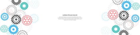 톱니바퀴와 기어 휠 메커니즘이 있는 웹 사이트 헤더 또는 배너 디자인 디지털 기술 및 엔지니어링 설계를 위한 개념과 아이디어 기계 공학의 추상적 기술적 배경 개념에 대한
