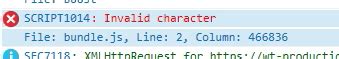 Backticks Not Being Transpiled In Compiled File Causes Issues In Ie