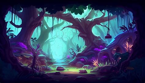 Premium Photo Fairy Forest 2d Background Environment For A Mobile